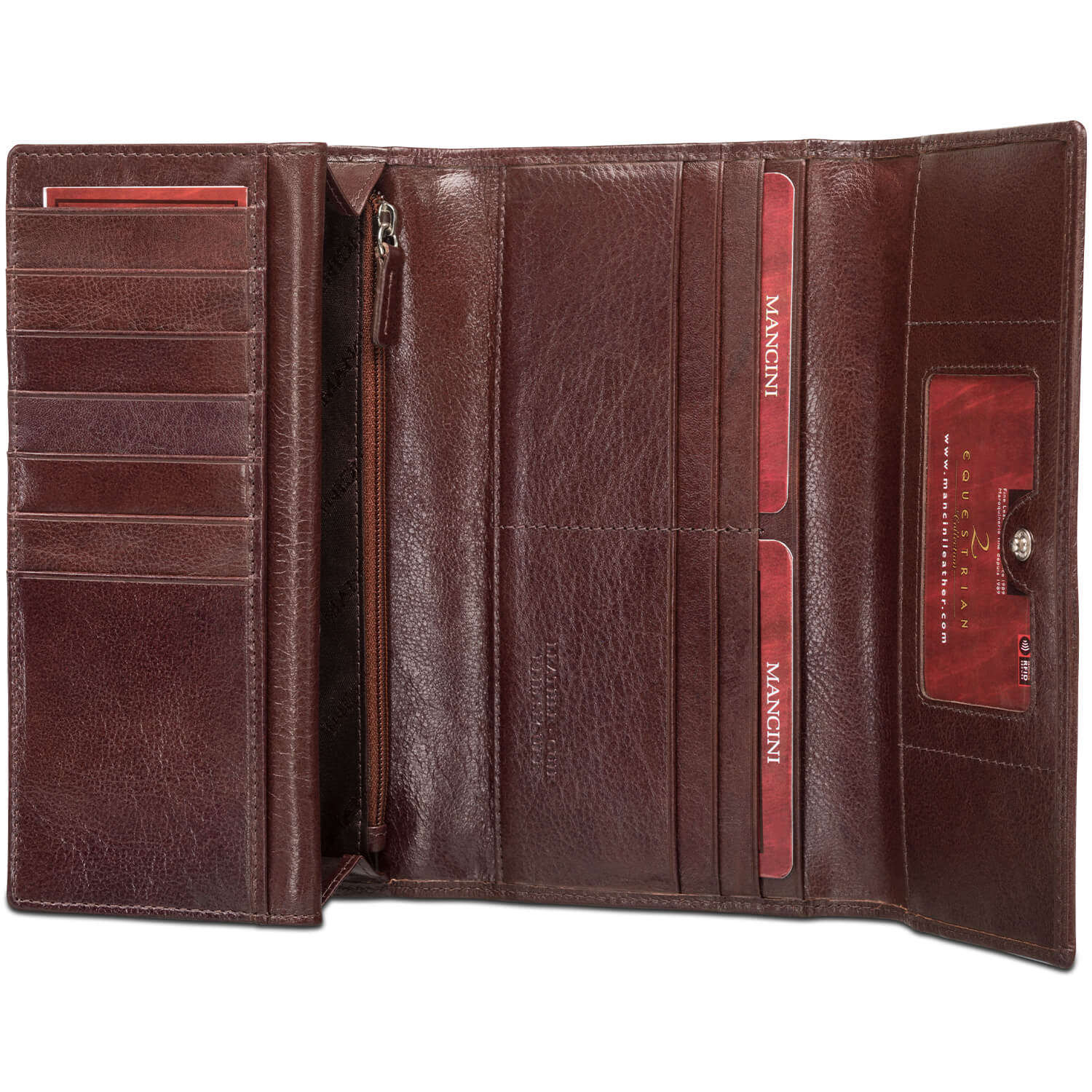 Ladies' RFID Secure Trifold Checkbook Wallet