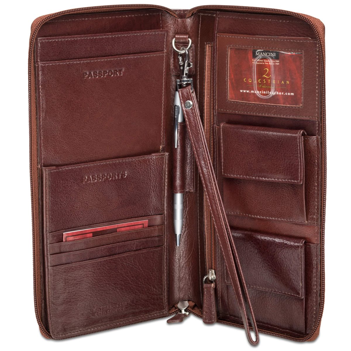 Equestrian2 RFID Secure Deluxe Passport / Travel Organizer