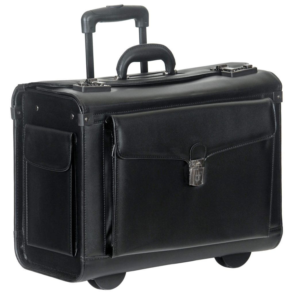 Leather Wheeled Catalog Case