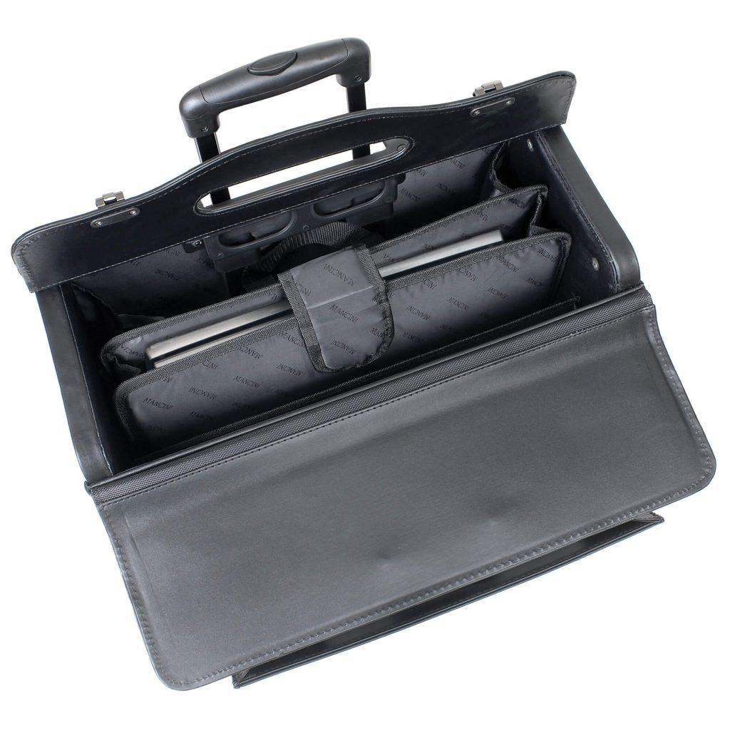 Leather Wheeled Catalog Case