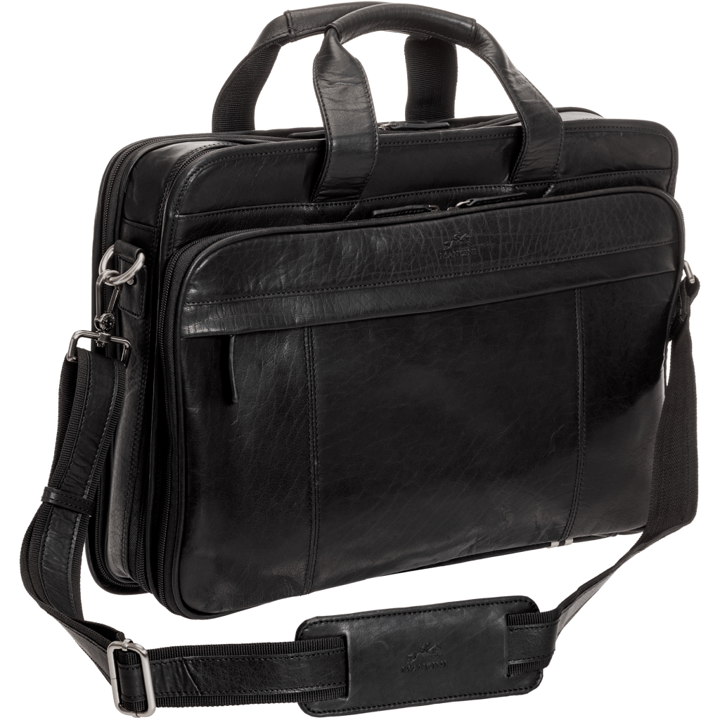 Buffalo Double Compartment Top Zipper 15.6” Laptop / Tablet Briefcase - Mancini