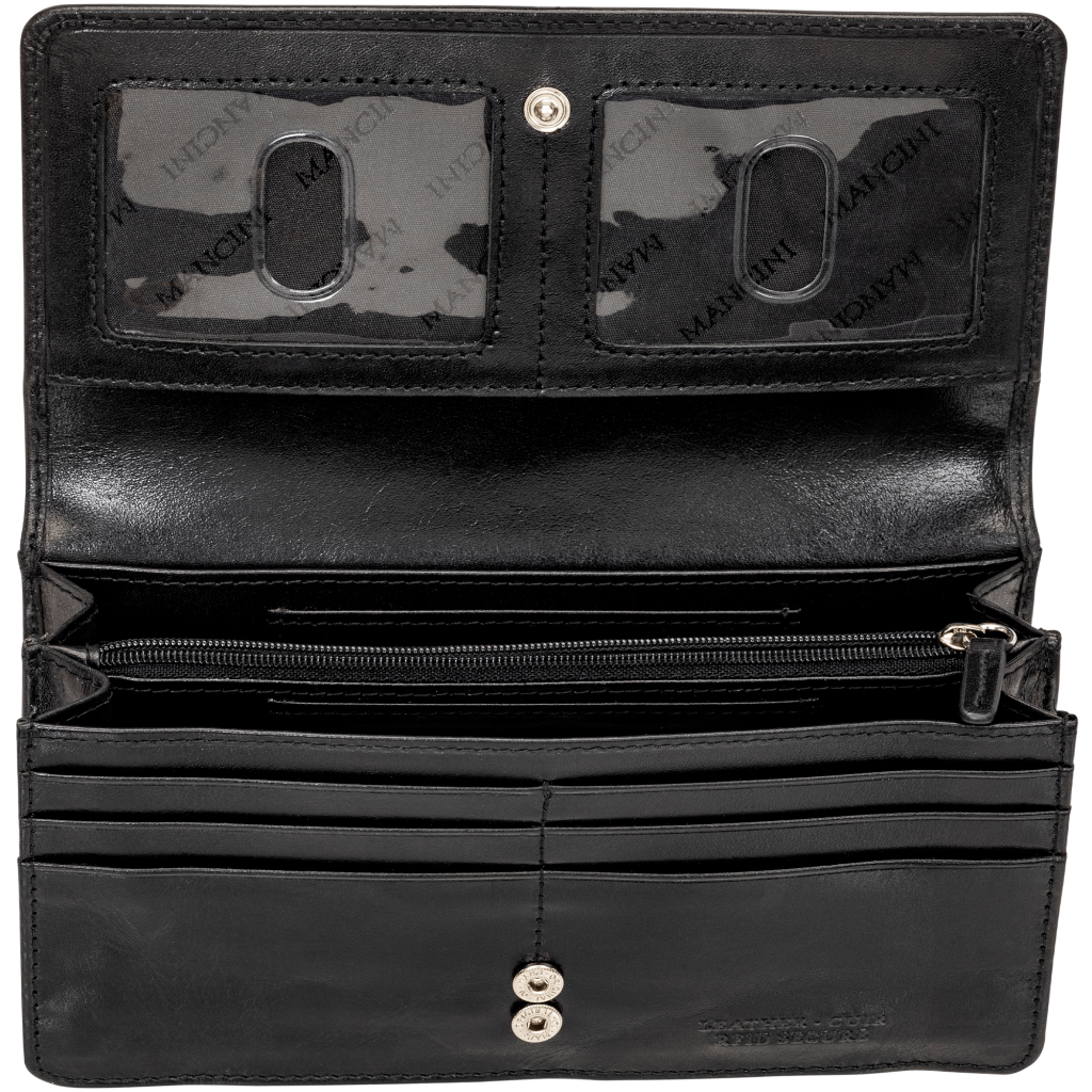 Ladies’ RFID Secure Clutch Wallet - Mancini
